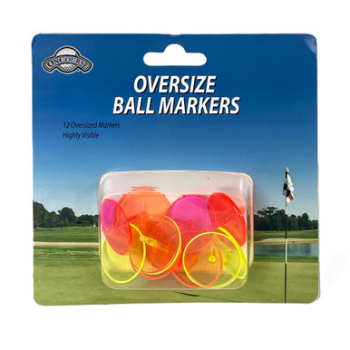 OnCourse Oversized Plastic Ball Markers - 12 Pack - Maple Hill Golf