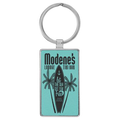 Keychain Rectangle Teal - Arulaser