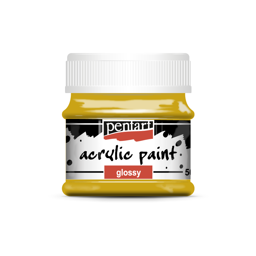 Acrylic paint glossy 50 ml ochre