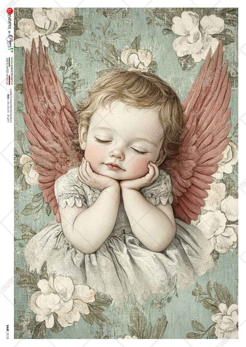 Paper Designs Baby Soft Vintage Angel Rice Paper