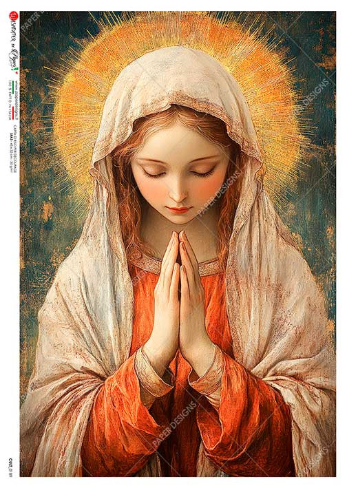 Paper Designs Praying Mary Rice Paper