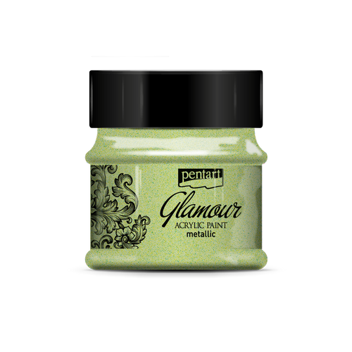 Pentart Glamour metallic acrylic paint 50 ml greenish gold
