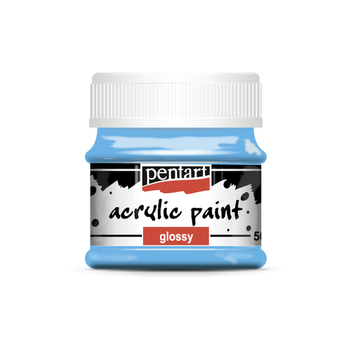 Acrylic paint glossy 50 ml light blue