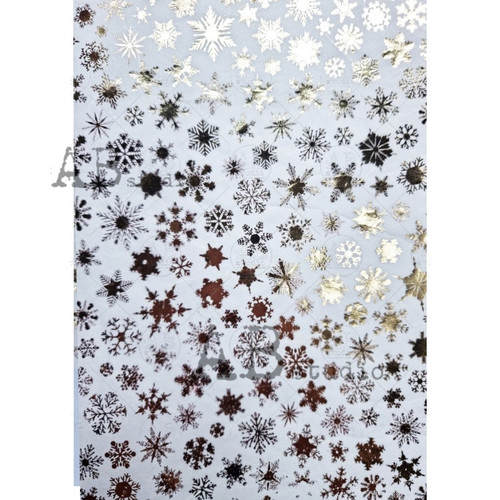 AB Studios Gilded Snowflakes Decoupage Rice Paper A4 0095
