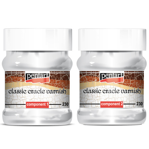 Pentart Classic crackle varnish, 2 components, 230 ml set