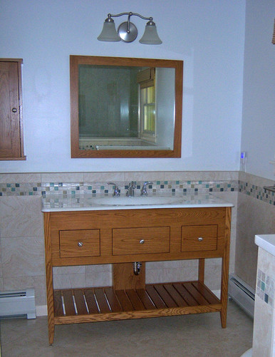 Open Style Vanity with extra deep apron - Meadowbrook Creations