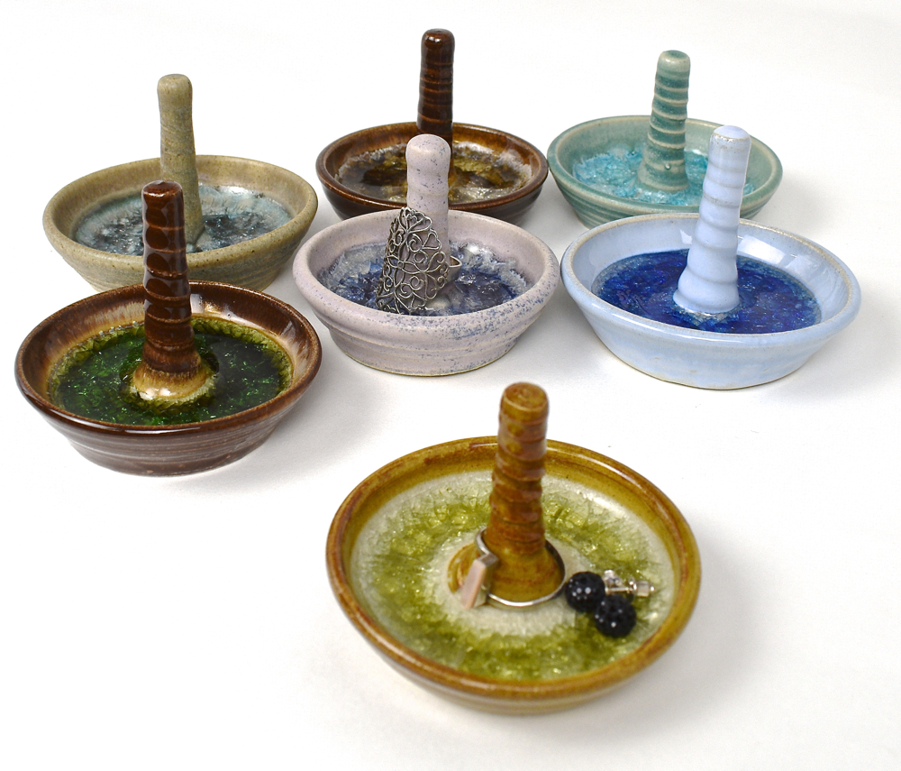 Get Organized! Ring Holders for Small Spaces, Unique Glass Pottery