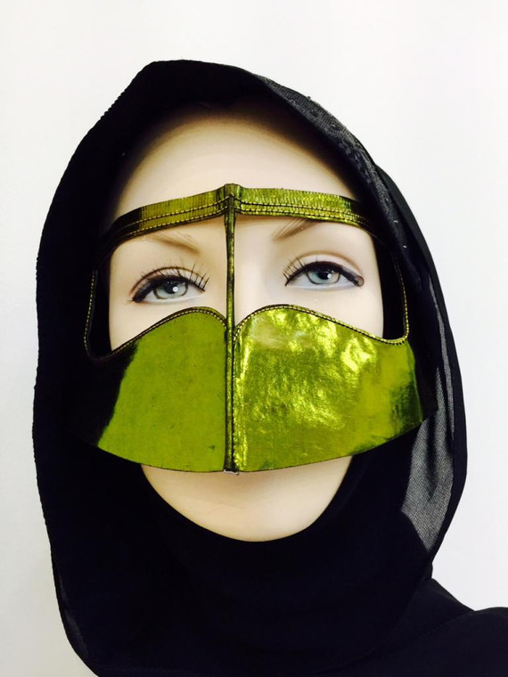 Batoola Metallic Bedouine Niqab Arab Veil Gulf Hijab Muslim Women Mask ...
