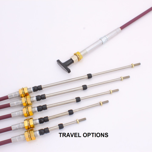 Twist to Lock Throttle Cable, 1/4-28 Threaded Rod, Bulkhead Hub (choose ...