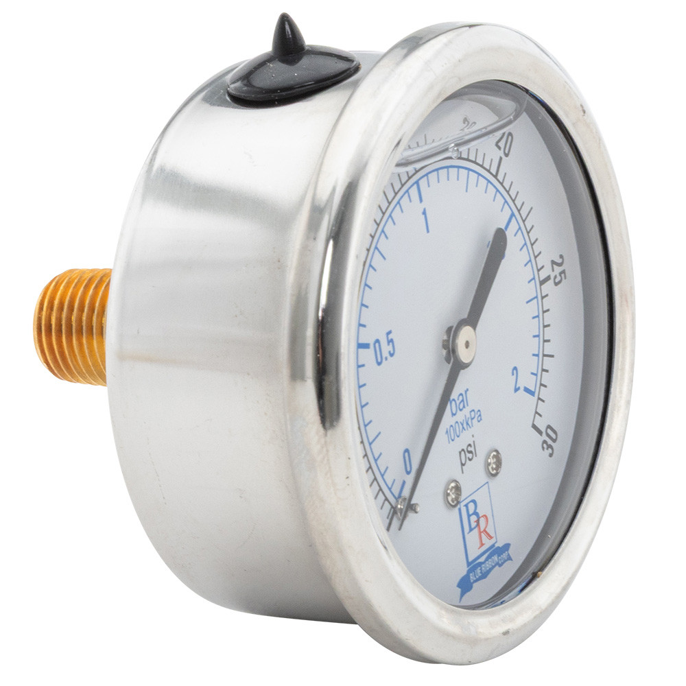 Airmax 2" Dial 30 PSI Pressure Gauge 1/4" Back Mount - The Pond Guy