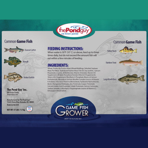 Game Fish Grower Fish Food | The Pond Guy
