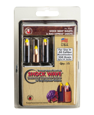 Thompson Center Shockwave Spire Point 50 Caliber Muzzleloader Bullets ...