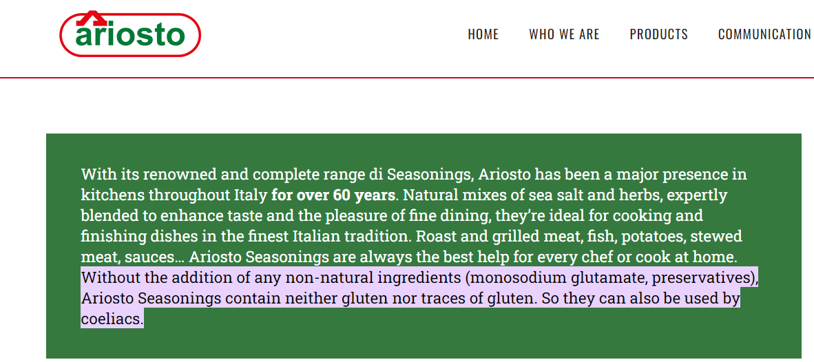 Ariosto Chilli Meat Rub Seasoning "Piccante" 80g *Gluten Free*