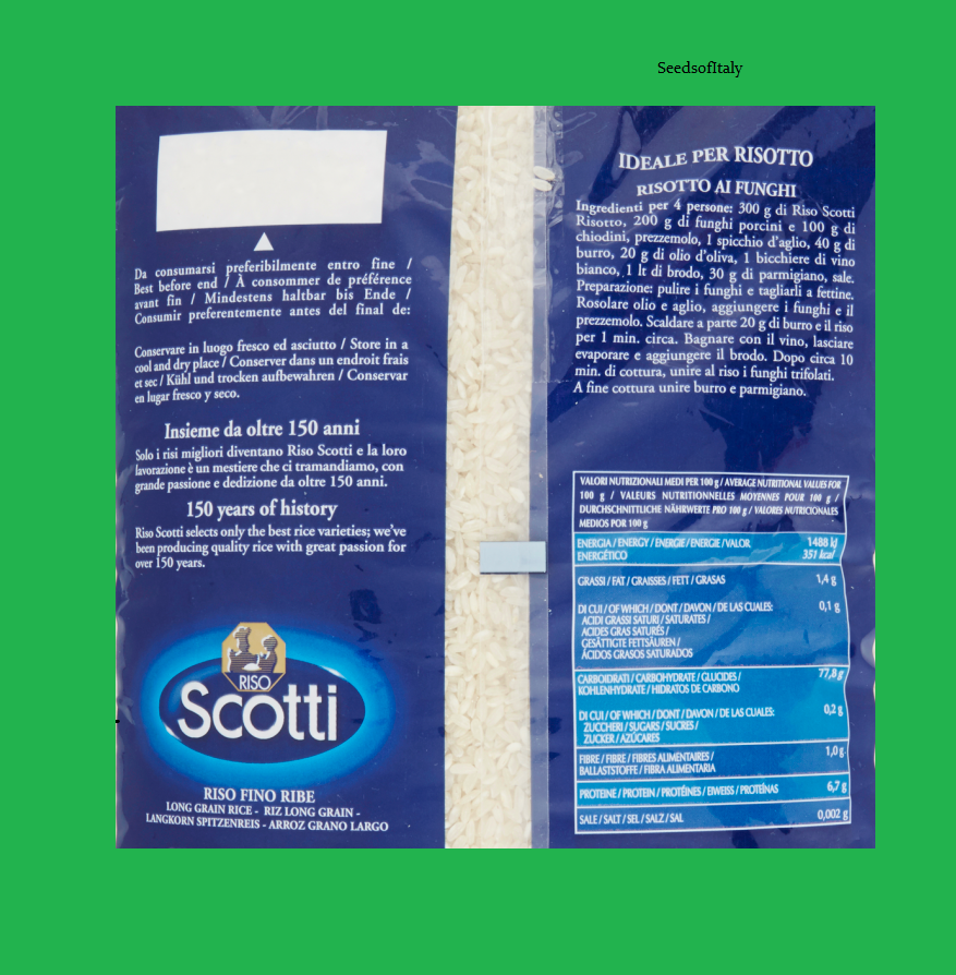 Rice for Risotto by Scotti 1kg