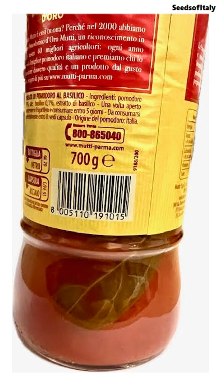 *NEW* Mutti Passata with Fresh Basil 700g Glass Jar