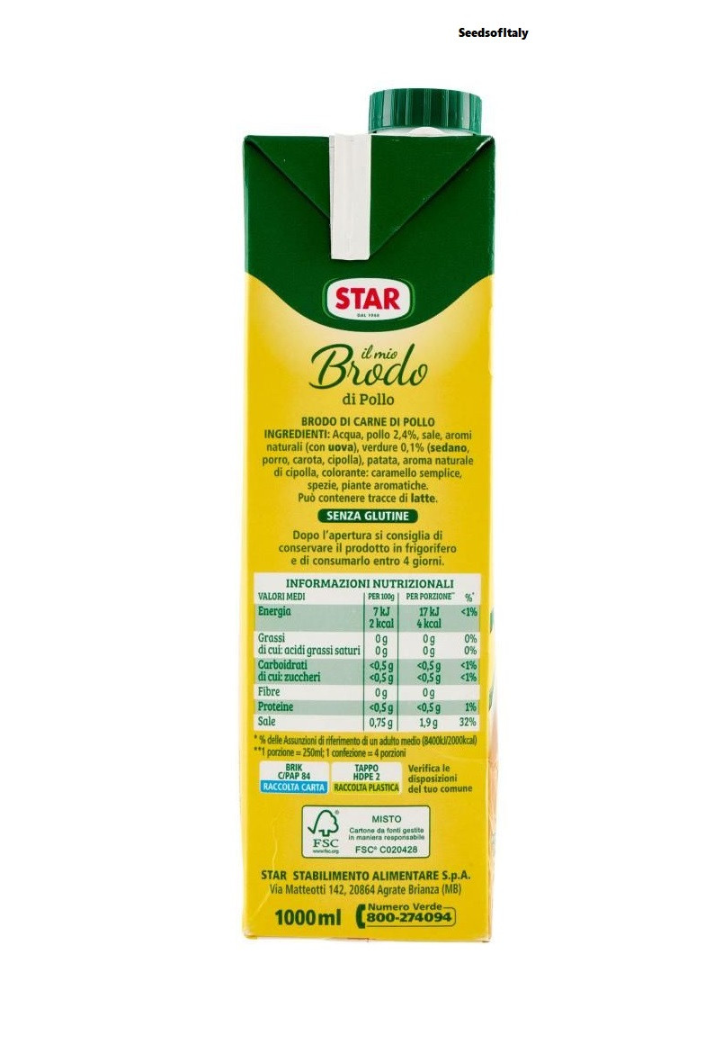 Star Chicken Broth "Brodo di Pollo"1L