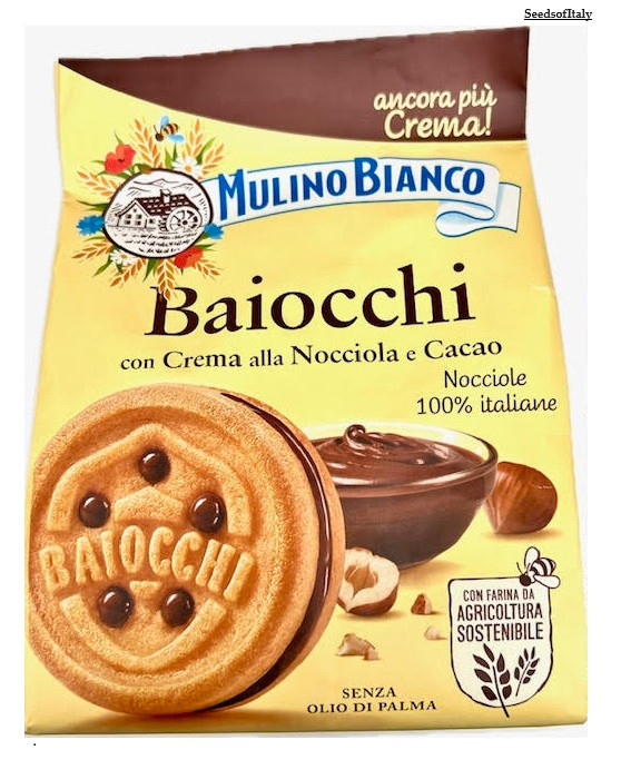 Baiocchi Biscuits Filled with Hazelnut Cream and Cocoa by Mulino Bianco ...