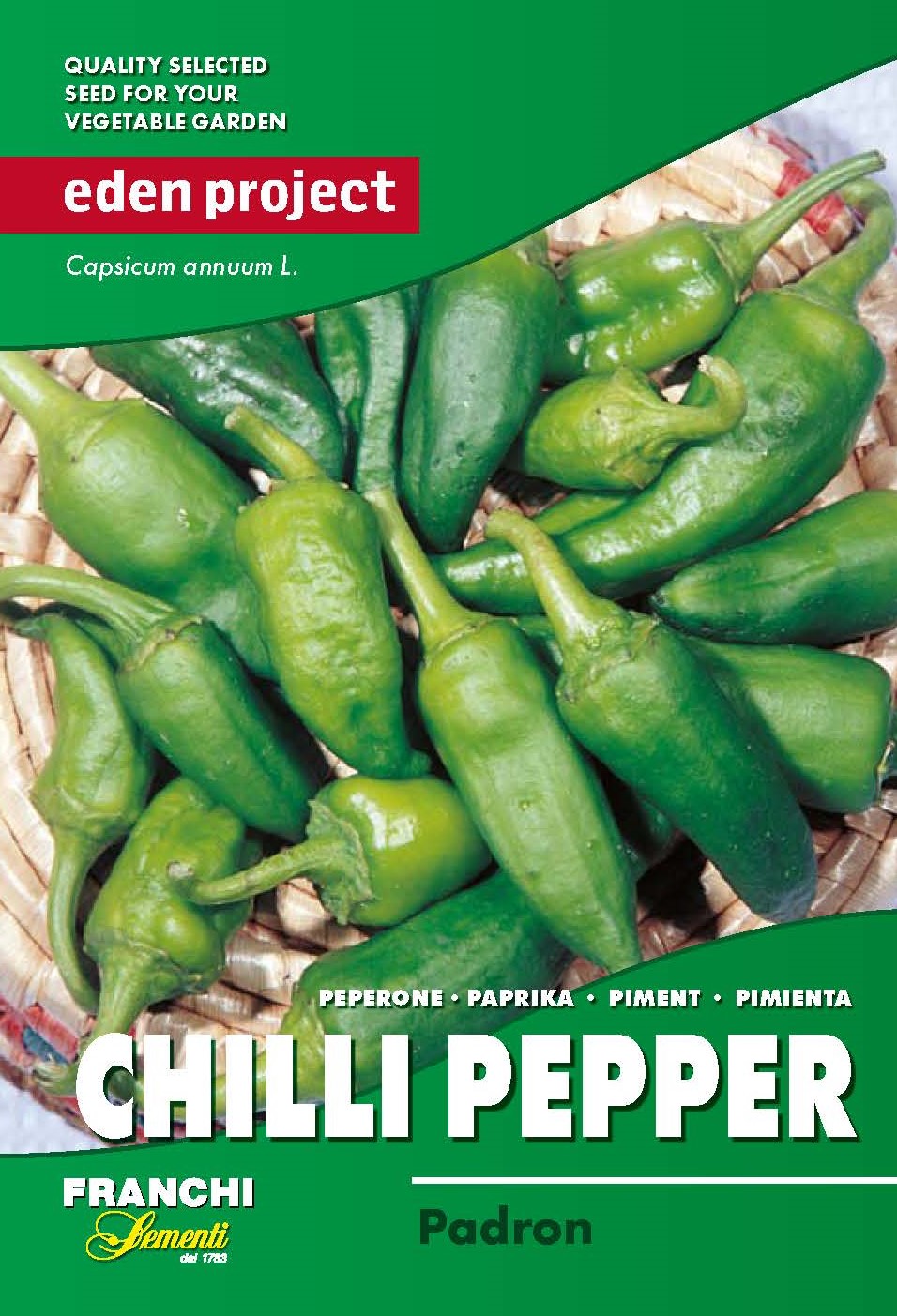 Eden Project Chilli Pepper Pimiento de ‘Padron’ (A) Capsicum annuum L.