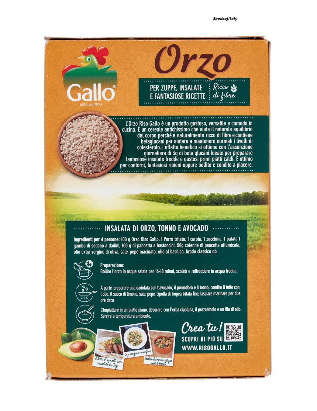 Gallo Orzo Pearl Barley 400g Precooked