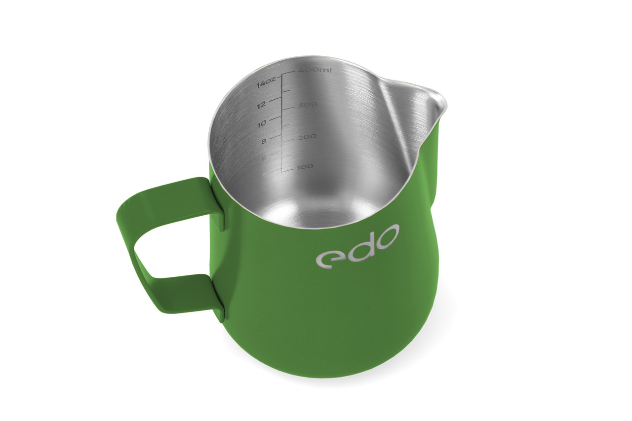 EDO BARISTA PRO LINED MILK PITCHER - 400ml | GREEN - Espresso Solutions