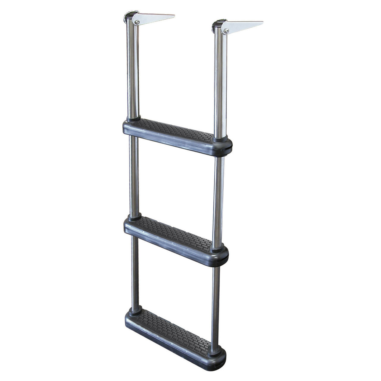 DMW Telescoping Drop 2-3 Step Ladder | Stainless Steel | JIF | DMW