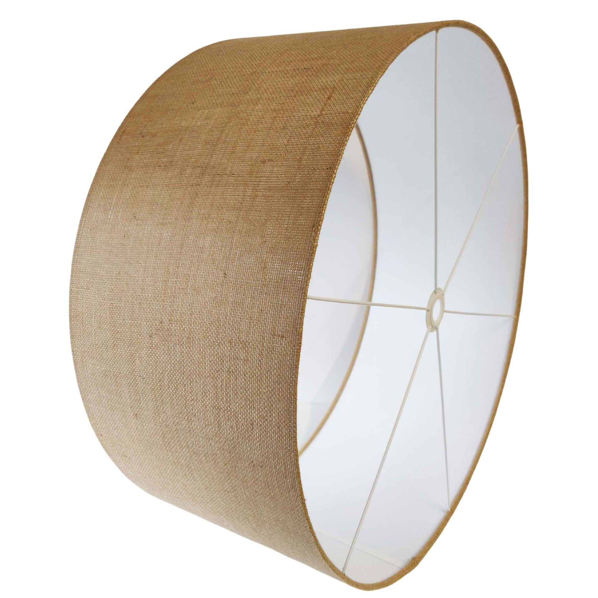 Candid Owl | Extra Large Natural Hessian Lampshade with Diffuser Option