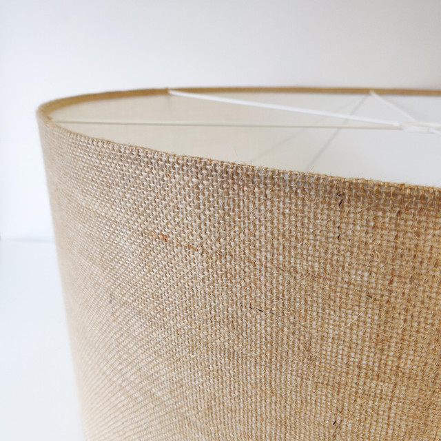 Candid Owl | Extra Large Natural Hessian Lampshade with Diffuser Option