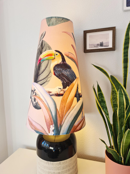 Candid Owl | Extra Tall Blush Pink Toucan Cone Lampshade (50cm Height ...