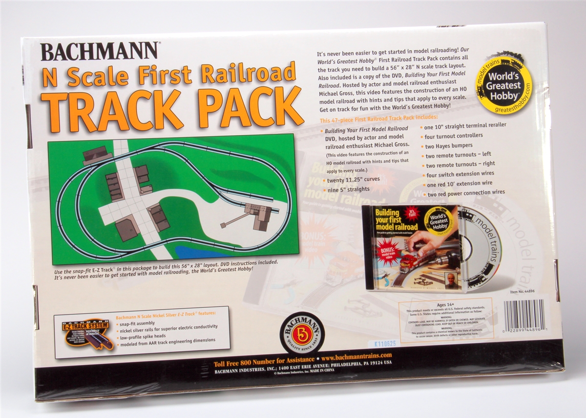 Bachmann N 44896 World's Greatest Hobby First Railroad E-Z Track Pack ...