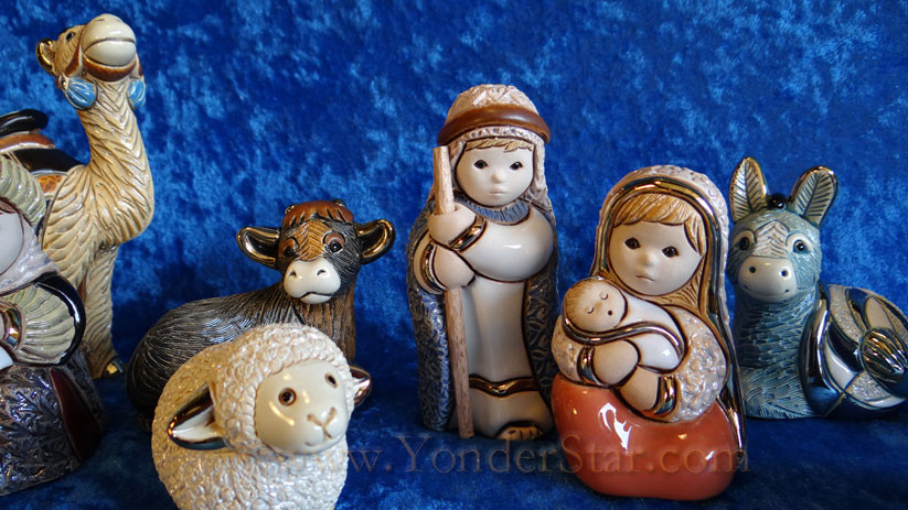 Porcelain Origami Nativity Scene 9 pcs - Yonder Star Christmas Shop LLC