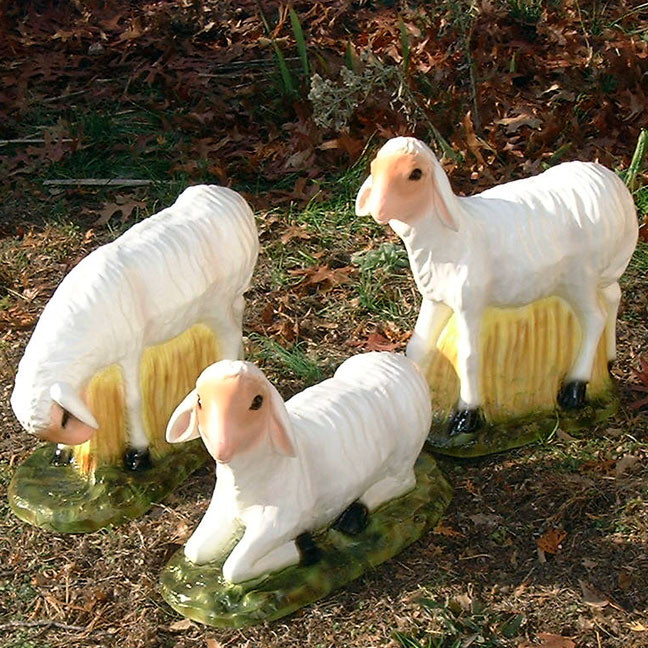 Three Sheep for 36" Color Outdoor Nativity Set - Yonder Star Christmas ...