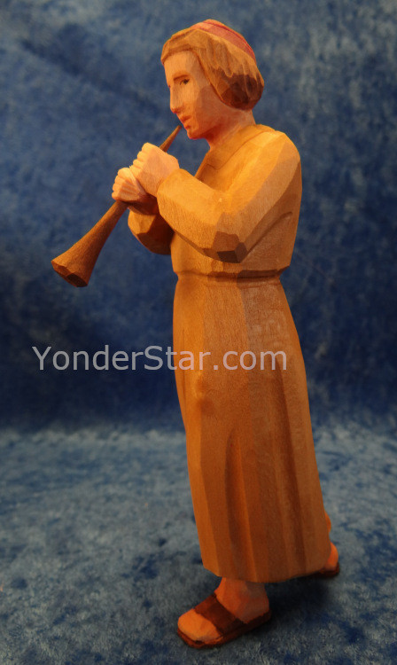 Shepherd with Shawm - Huggler Nativity Woodcarving - Yonder Star ...