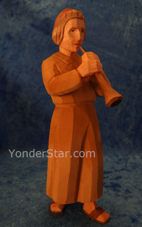 Shepherd with Shawm - Huggler Nativity Woodcarving - Yonder Star ...