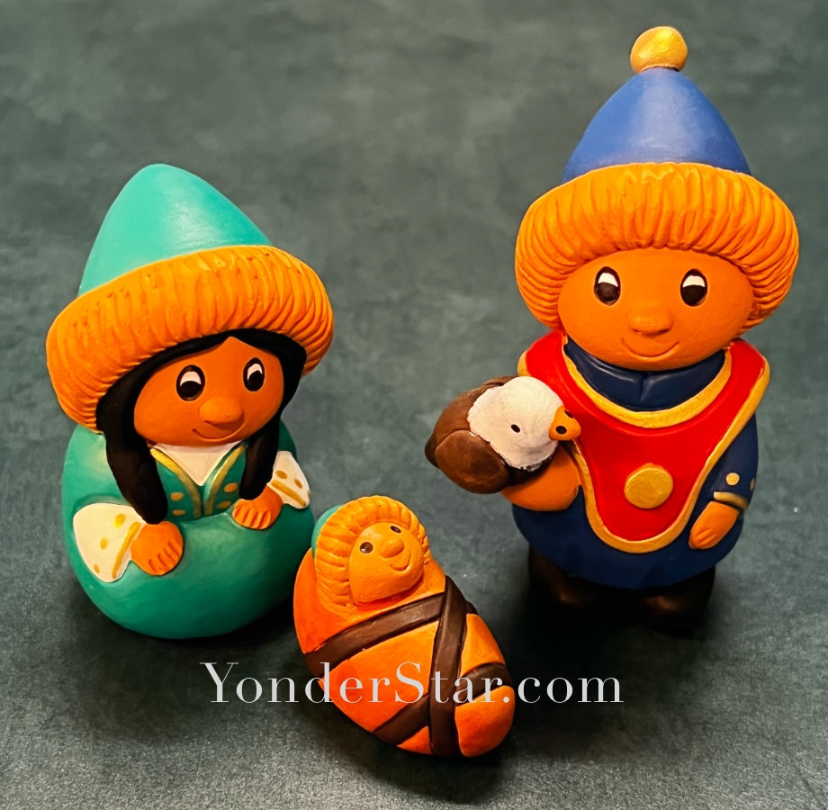 Peruvian Nativity Scene with Bald Eagle - Yonder Star Christmas Shop LLC