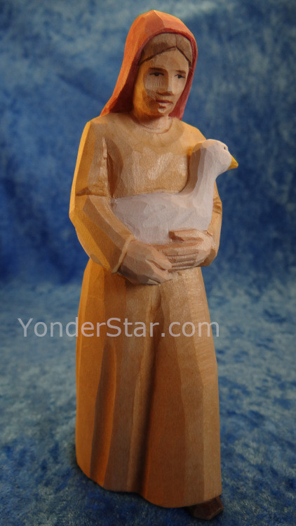 Woman with Goose - Huggler Nativity Woodcarving - Yonder Star Christmas ...