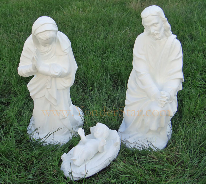 27" Ivory Outdoor Nativity Scene Holy Family - Yonder Star Christmas ...