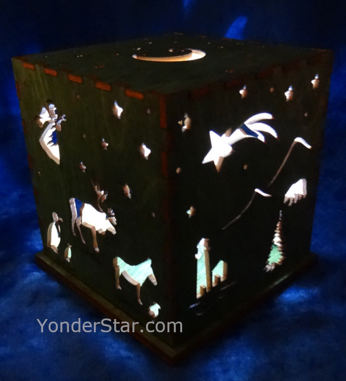 Lighted Luminary Nativity Scene - Hand Made in Maine | Yonder Star ...