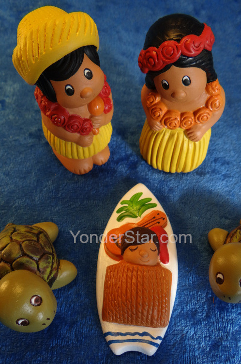 Kauai Hawaiian Nativity Set 1 Inch - Fair Trade from Peru - Yonder Star ...
