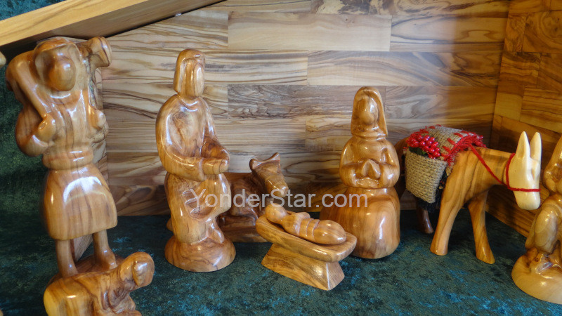 Olive Wood Nativity Set - Handmade in Jordan - Yonder Star Christmas ...