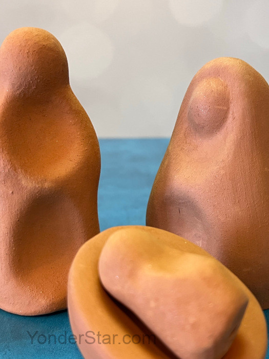 Minimalist Terracotta Nativity Set from Nepal - Yonder Star Christmas ...