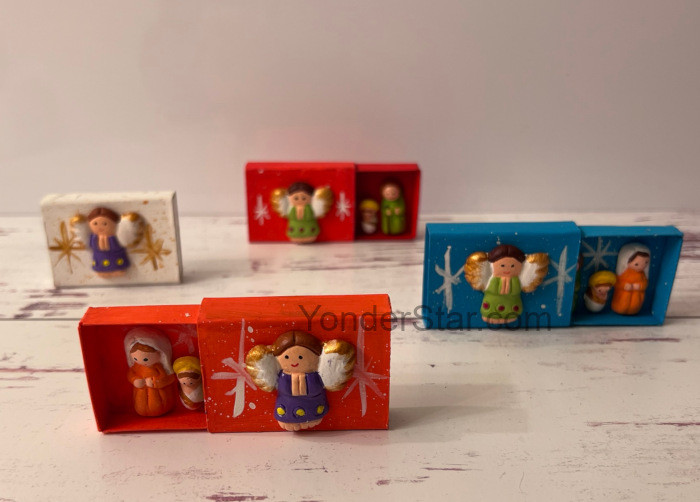 Miniature Nativity Scene in a Matchbox - Yonder Star Christmas Shop LLC