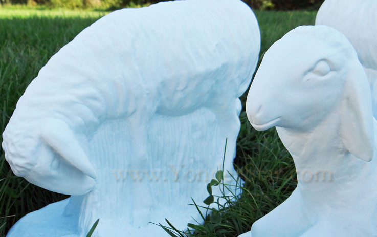 Outdoor Nativity Set of Three Sheep White - Yonder Star Christmas Shop LLC