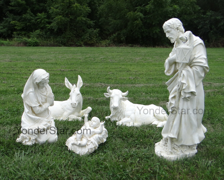 Large Outdoor Nativity Ivory Joseph's Studio at YonderStar