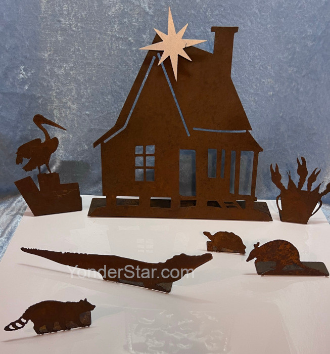 Cajun Nativity Scene Made in Texas - Yonder Star Christmas Shop LLC