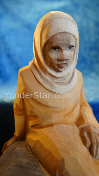 Girl Seated - Huggler Nativity Woodcarving Switzerland - Yonder Star ...