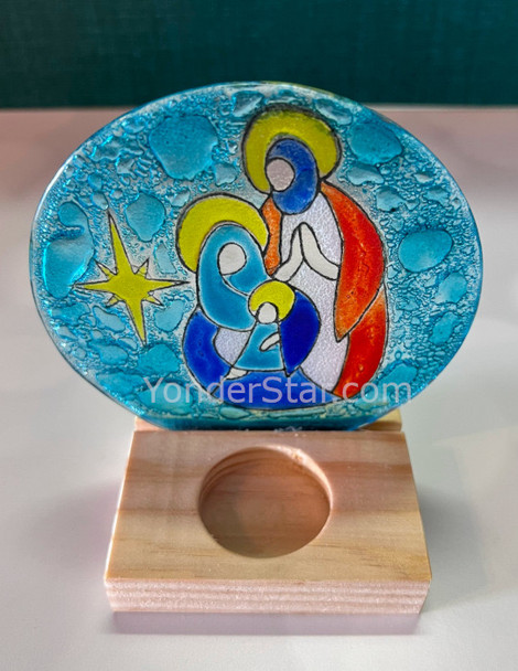 Glass Nativity Scene Made in Chile - Yonder Star Christmas Shop LLC