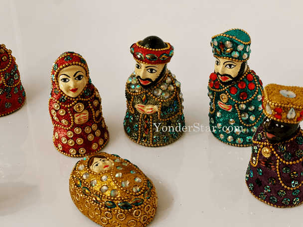 Sparkly Nativity Set Inspired by Indian Brocade – Fair Trade from India ...