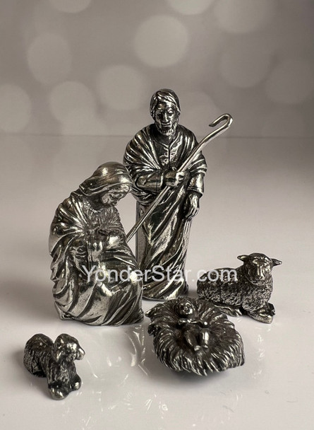 Danforth Pewter Starter Nativity Set with Sheep and Lamb