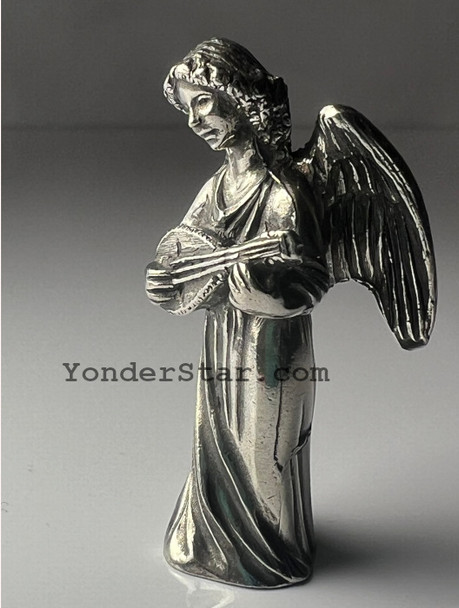 Danforth Nativity Angel Playing Lute - Made in Vermont USA