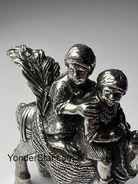 Children on Donkey - Danforth Pewter Nativity Made in America